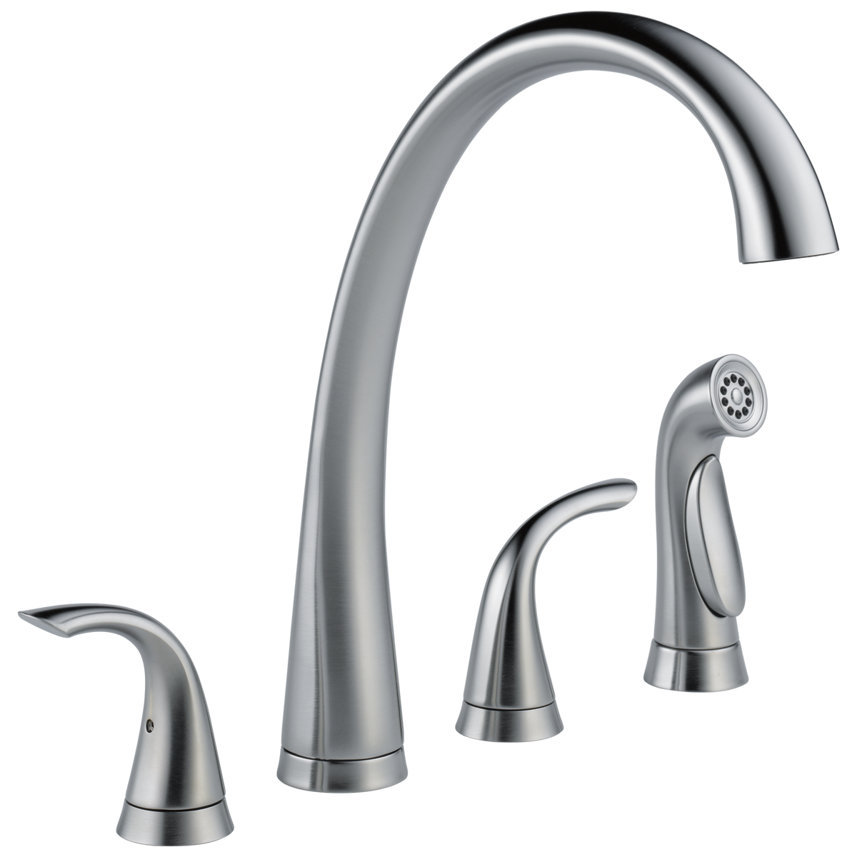 Delta 2480-DST Pilar Two Handle Widespread Kitchen Faucet with Spray ...