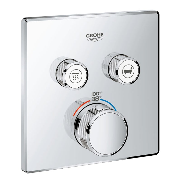 Grohe 29141000 Grohtherm Smart Control Dual Function Thermostatic Trim ...