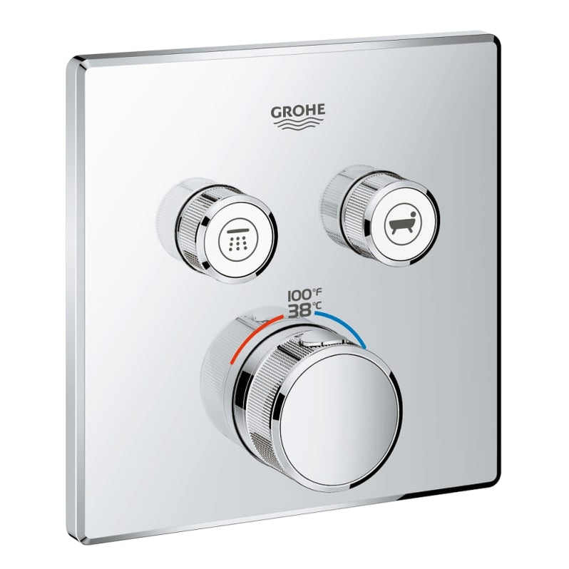 Grohe 29141000 Grohtherm Smart Control Dual Function Thermostatic Trim ...