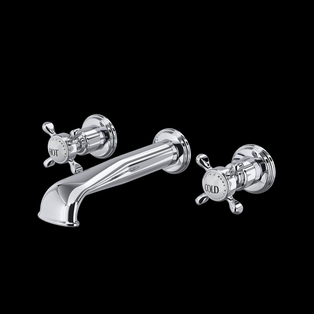 Perrin & Rowe U.3561 Edwardian Wall Mount Lavatory Faucet With U-Spout ...