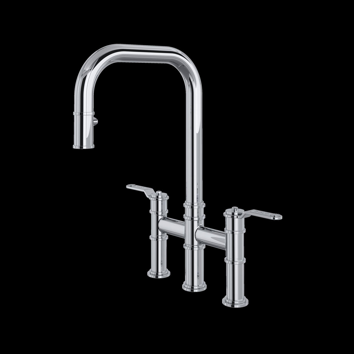 Perrin & Rowe U.4551 Armstrong Pull-Down Bridge Kitchen Faucet with U ...